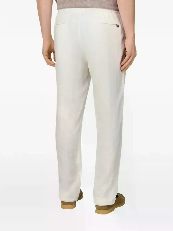 Boggi Milano City Drawstring Linen Trousers