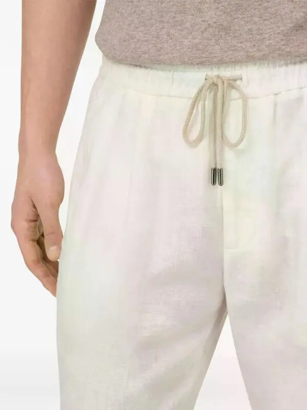 Boggi Milano City Drawstring Linen Trousers
