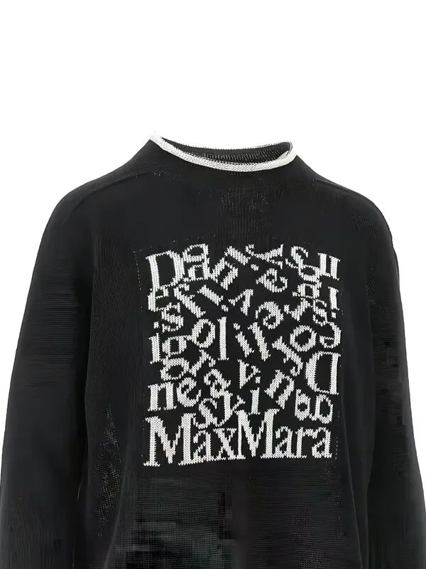 Max Mara Logo-intarsia Jumper - Black