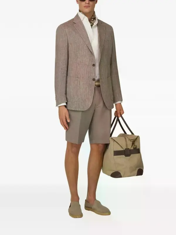Boggi Milano Single-breasted Linen Blazer - Neutrals
