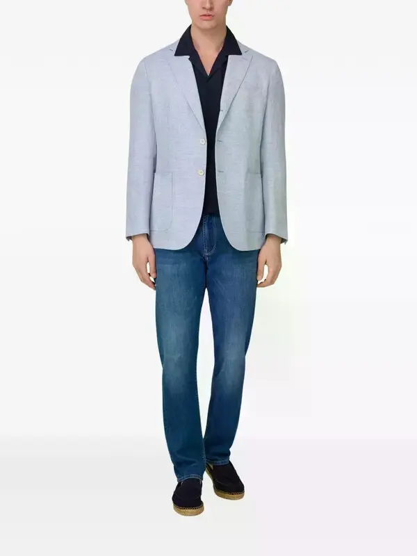 Boggi Milano Single-breasted Blazer - Blue