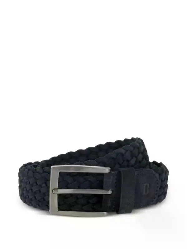 Boggi Milano Woven Suede Belt - Blue