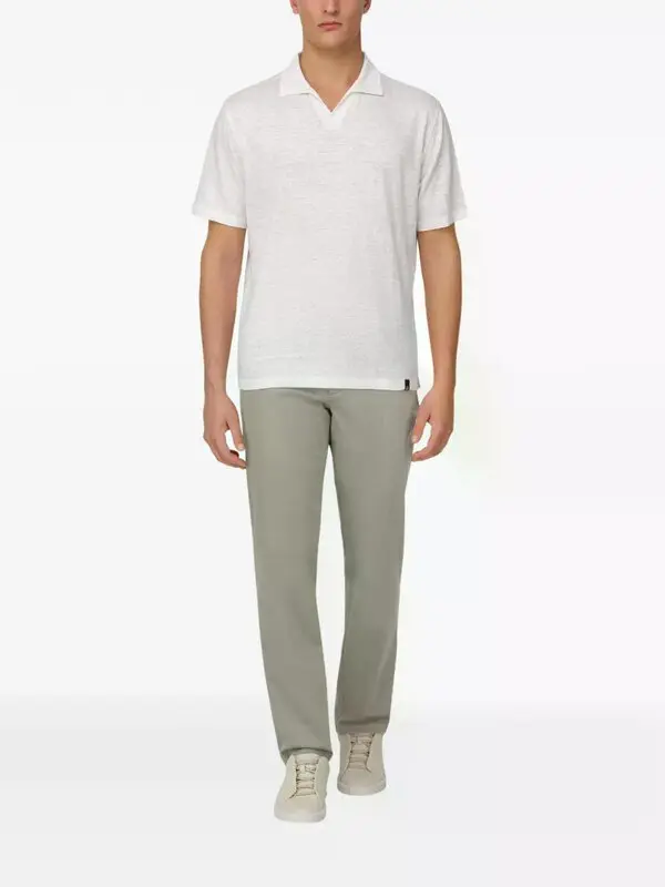 Boggi Milano Stretch Linen Jersey Polo Shirt