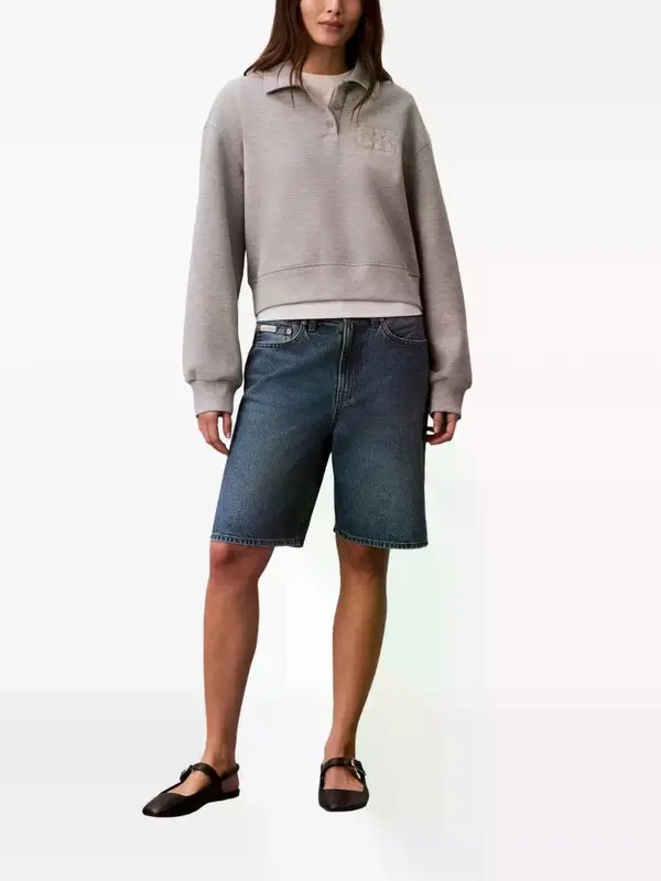 Calvin Klein Buttoned Logo-detail Polo Shirt