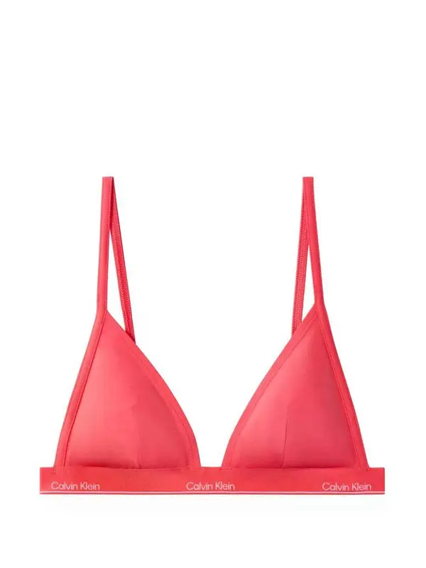 Calvin Klein Icon Triangle Bikini Top - Red