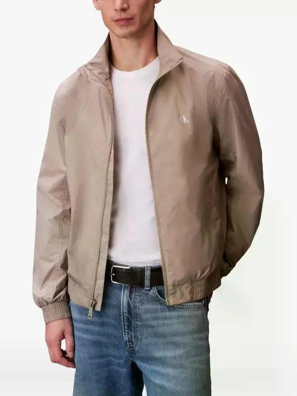Calvin Klein Lightweight Zip-up Jacket - Neutrals