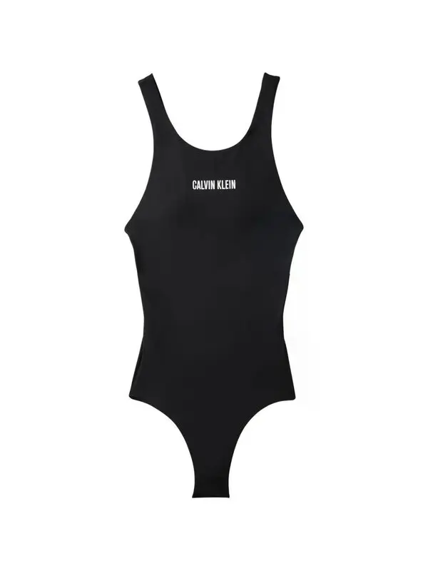 Calvin Klein Logo One-piece Swimsuit - Black
