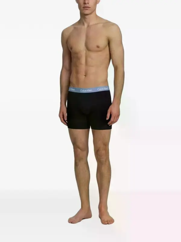 Calvin Klein Logo-waistband Boxers - Black
