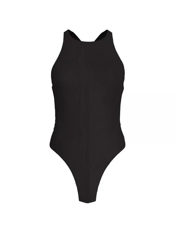 Calvin Klein Ribbed One-piece Swimsuit - Black