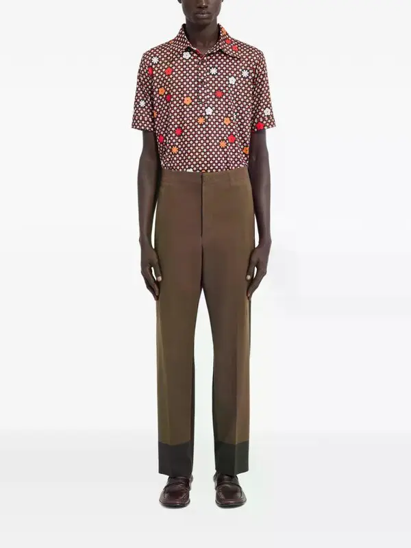 MAISON MARGIELA Colour-block Tailored Trousers - Brown