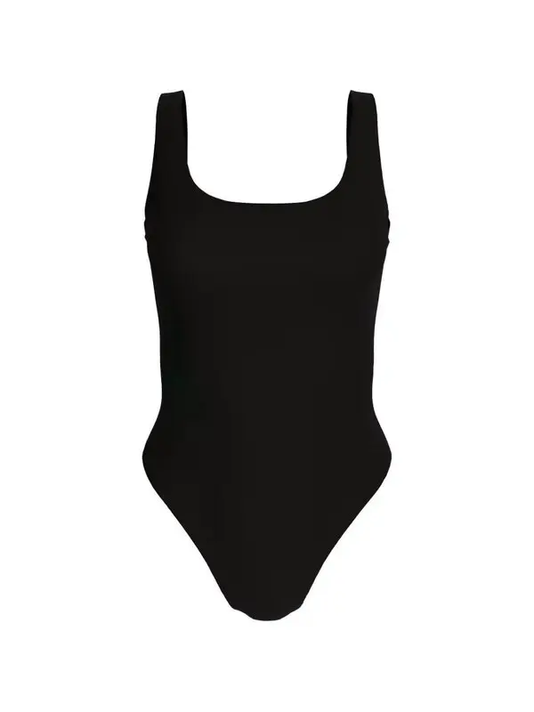 Calvin Klein Square-neck One-piece Swimsuit - Black