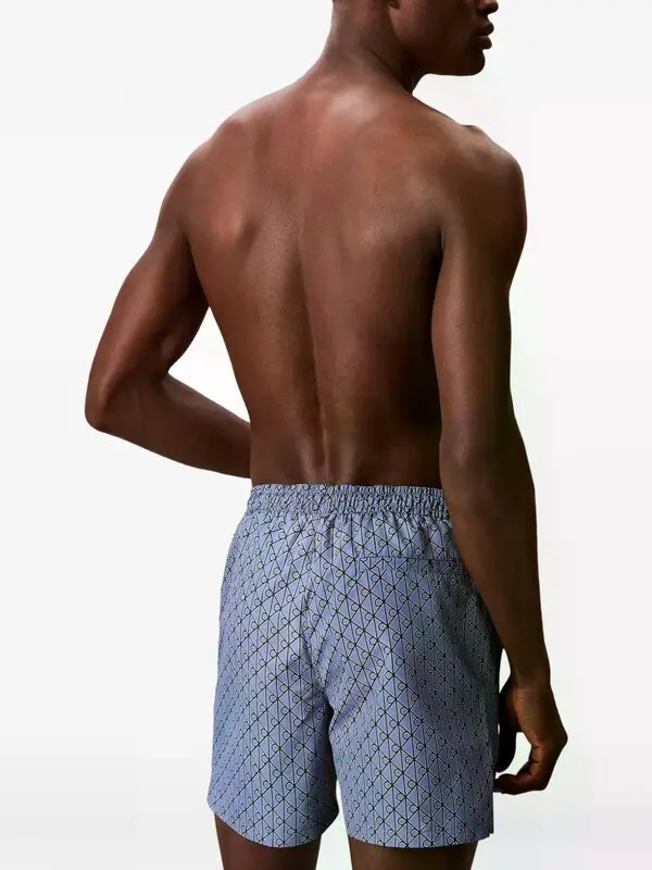 Calvin Klein Geometric Swim Shorts - Blue