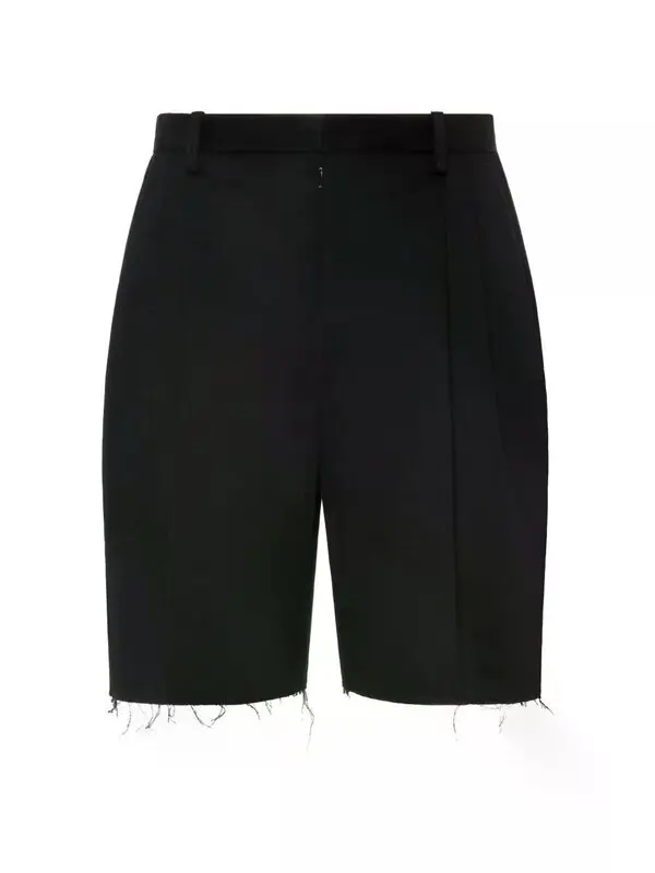 MAISON MARGIELA Tailored Cotton Bermuda Shorts With Raw Hem