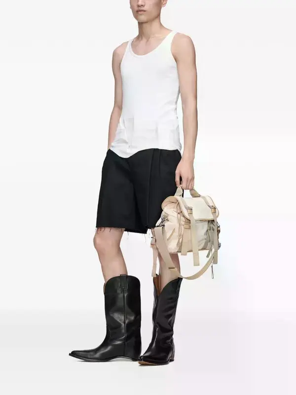 MAISON MARGIELA Tailored Cotton Bermuda Shorts With Raw Hem