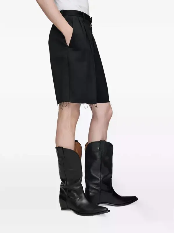MAISON MARGIELA Tailored Cotton Bermuda Shorts With Raw Hem