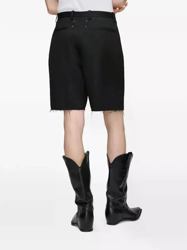 MAISON MARGIELA Tailored Cotton Bermuda Shorts With Raw Hem