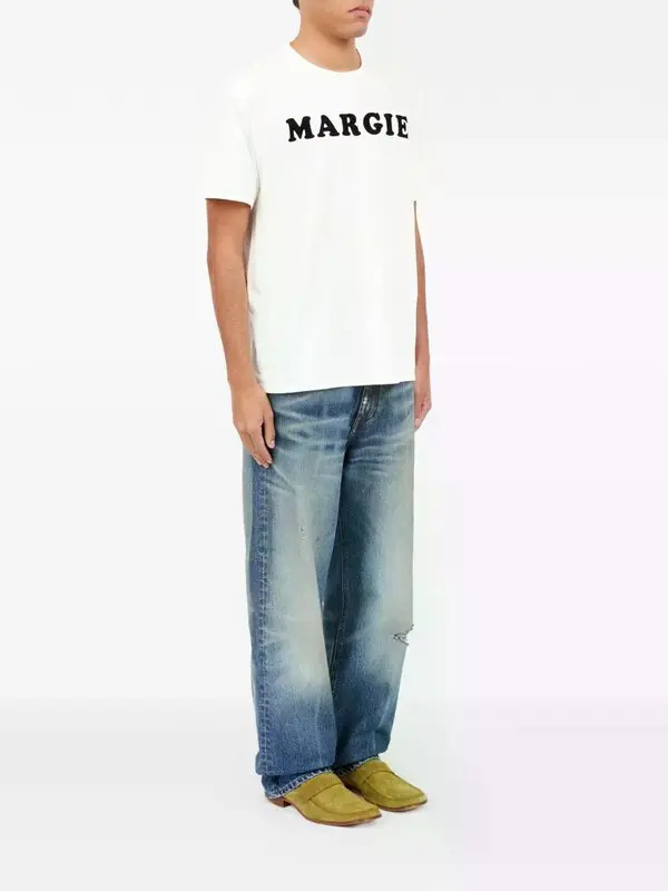 MAISON MARGIELA Graphic-print Cotton T-shirt - White