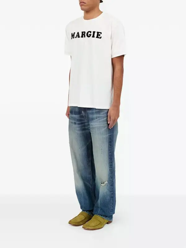 MAISON MARGIELA Graphic-print Cotton T-shirt - White