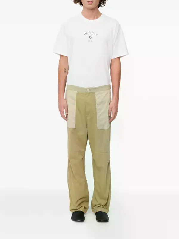 MAISON MARGIELA Paneled Cotton Trousers - Neutrals