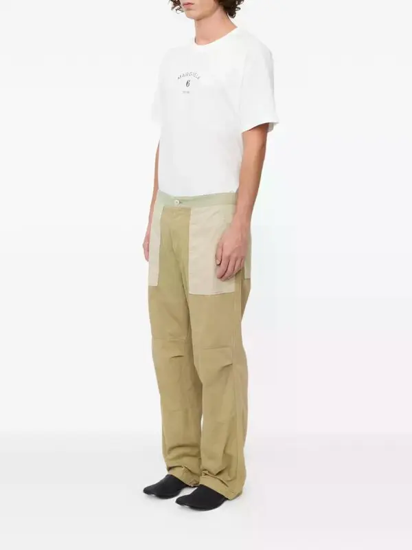 MAISON MARGIELA Paneled Cotton Trousers - Neutrals