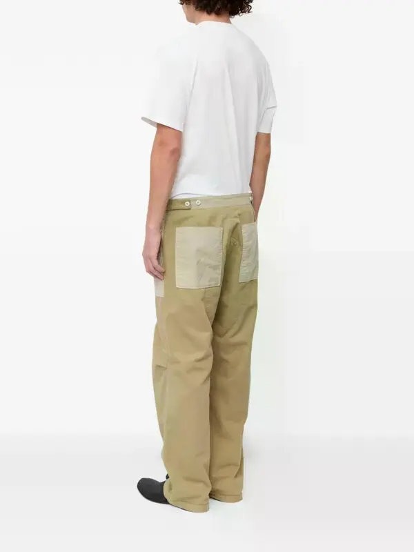 MAISON MARGIELA Paneled Cotton Trousers - Neutrals