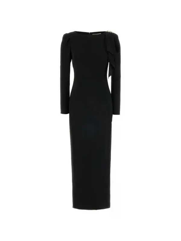 Alessandra Rich Ruffled Cady Long Dress