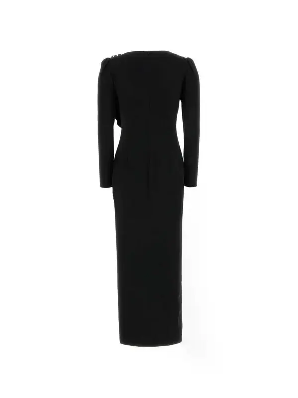Alessandra Rich Ruffled Cady Long Dress