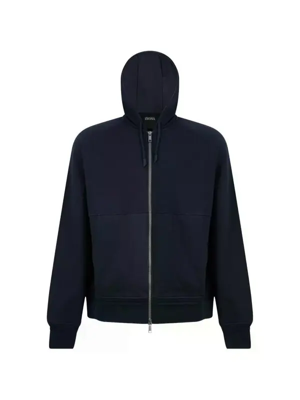 Zegna Zipped Hoodie - Blue