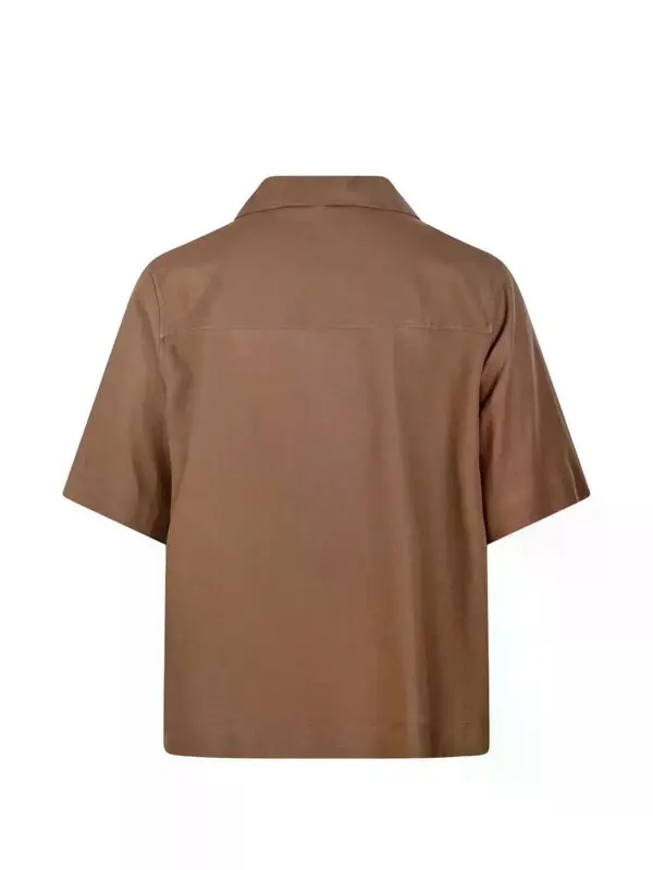 HEVO Pocket Short-sleeve Polo Shirt - Brown