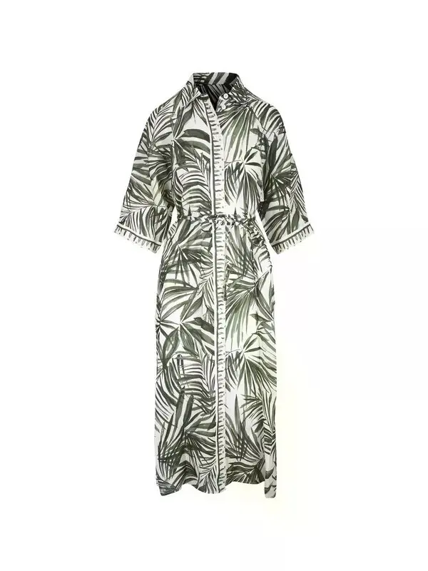 Bogner Catelyn Leaf-print Dress - Neutrals