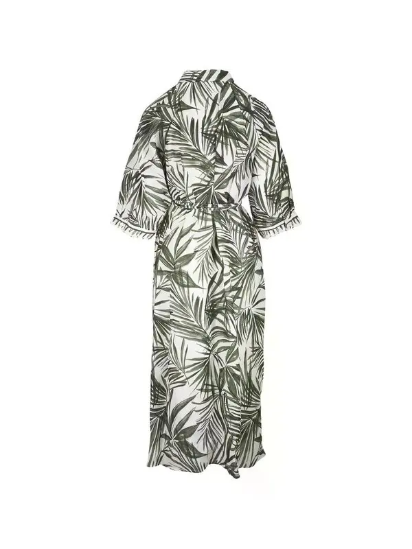 Bogner Catelyn Leaf-print Dress - Neutrals
