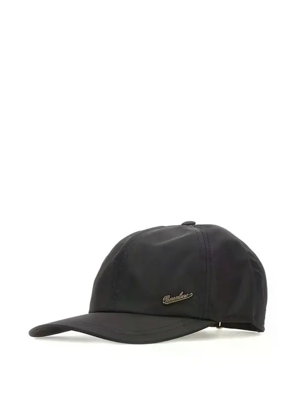 Borsalino Metal Logo Baseball Cap - Black