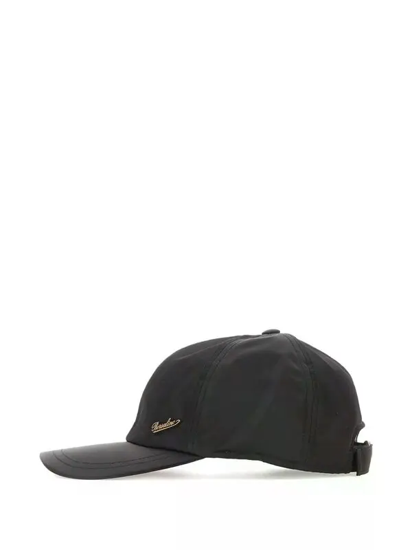 Borsalino Metal Logo Baseball Cap - Black