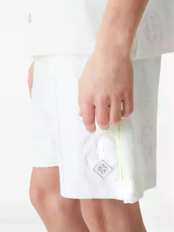 Casablanca Monogram-detail Shorts - White