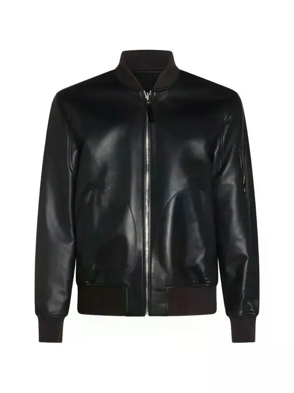 Mackage Reversible Leather Bomber Jacket - Black