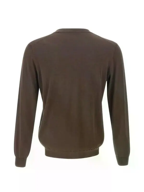 KANGRA Long-sleeve Ribbed Sweater - Brown