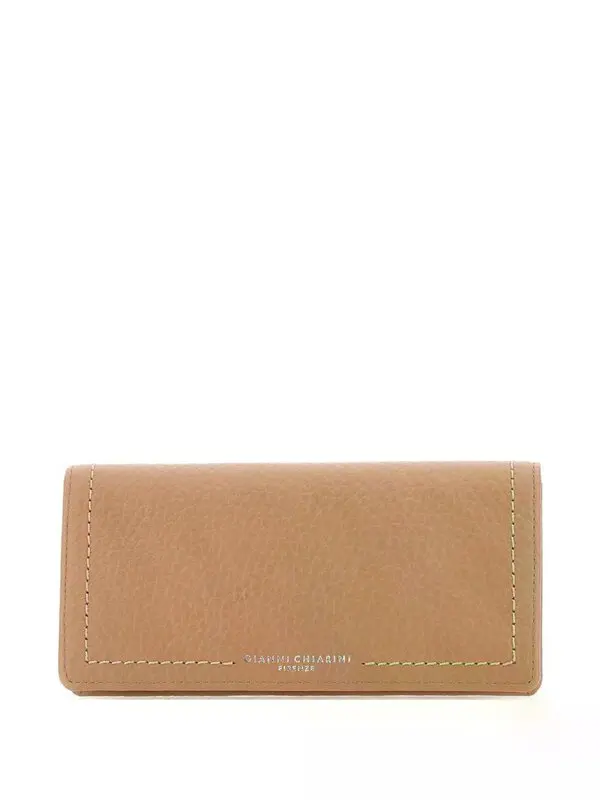 GIANNI CHIARINI Grain Leather Wallet - Neutrals