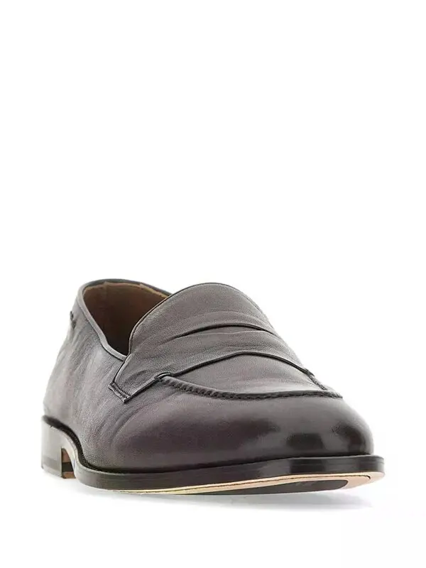 ALEXANDER HOTTO Penny Leather Loafers - Brown