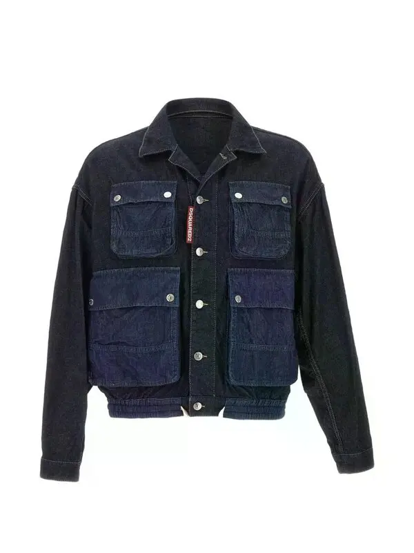 Dsquared2 Cargo Buttoned Denim Jacket