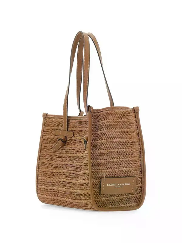 MARCELLA CLUB Woven Straw Shoulder Bag