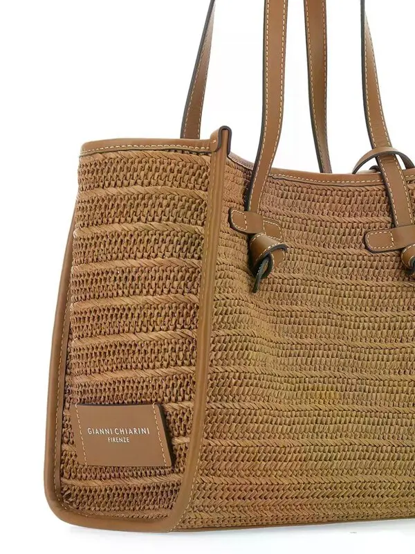 MARCELLA CLUB Woven Straw Shoulder Bag