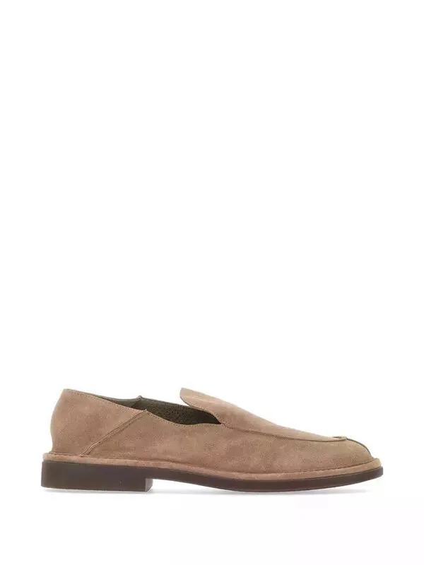 ALEXANDER HOTTO Foldable-heel Suede Loafers - Neutrals