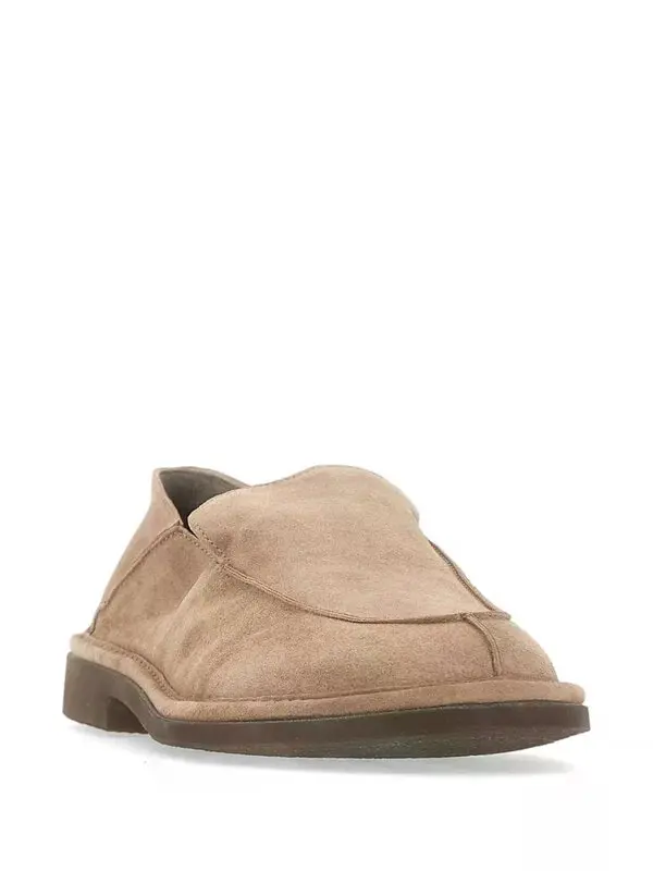 ALEXANDER HOTTO Foldable-heel Suede Loafers - Neutrals