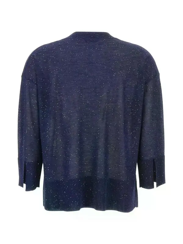 KANGRA Sequin-embellished Cardigan - Blue