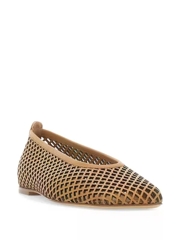 HALMANERA Monic Laser-cut Leather Ballet Flats