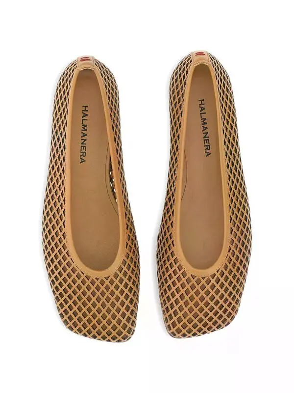 HALMANERA Monic Laser-cut Leather Ballet Flats