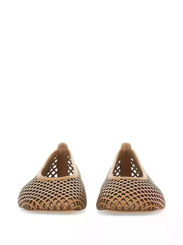 HALMANERA Monic Laser-cut Leather Ballet Flats