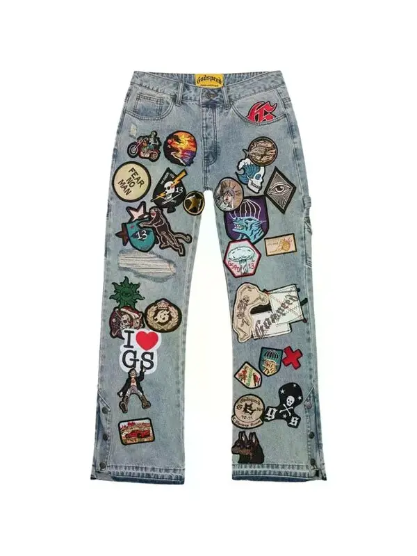 GODSPEED Patchwork Jeans - Blue