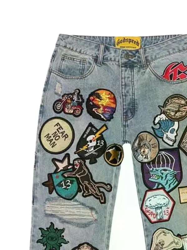GODSPEED Patchwork Jeans - Blue