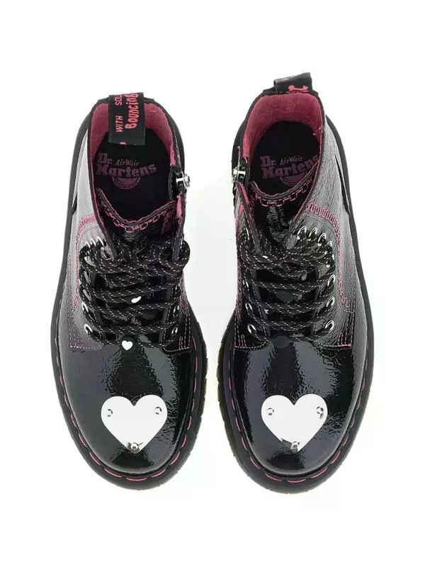 Dr. Martens Jadon Tp Heart-plaque Platform Boots - Black